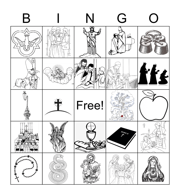 Catechism Bingo Card