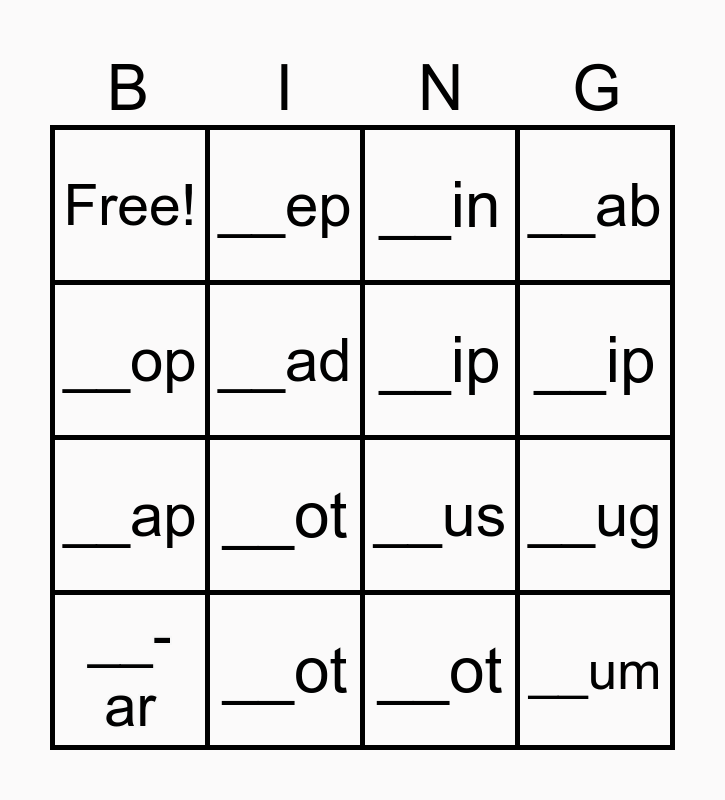 Super Fun S and L Blends Bingo Championships Bingo Card