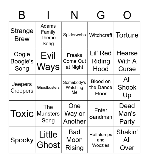 Happy Halloween 2 Bingo Card