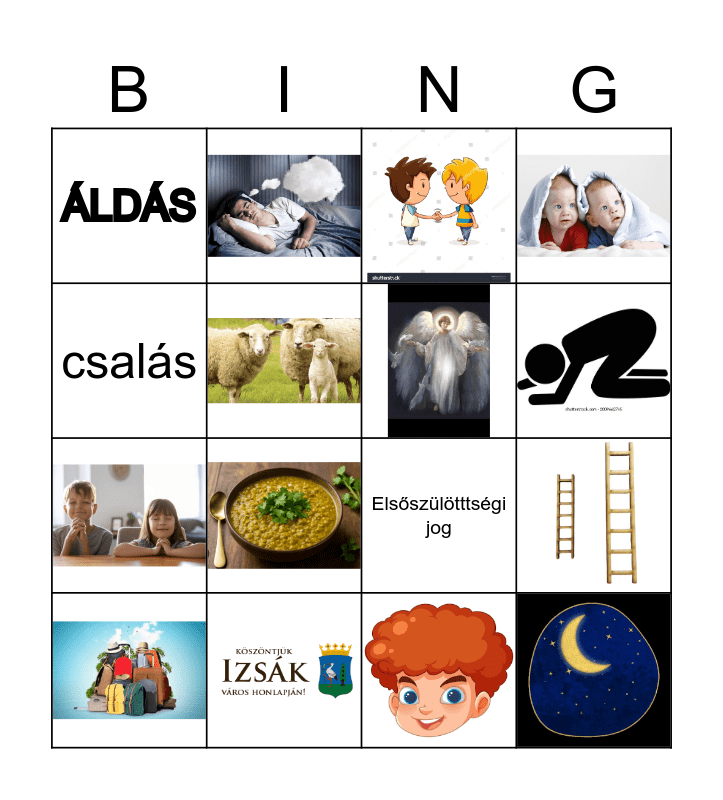 Menj, Ábrahám, menj! Bingo Card