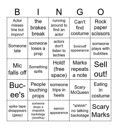 tots RDP Tech Week Bingo Card