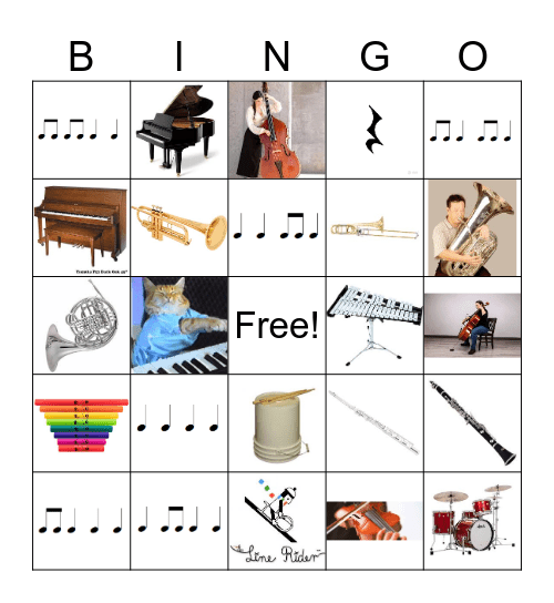 Music Class Bingo Card