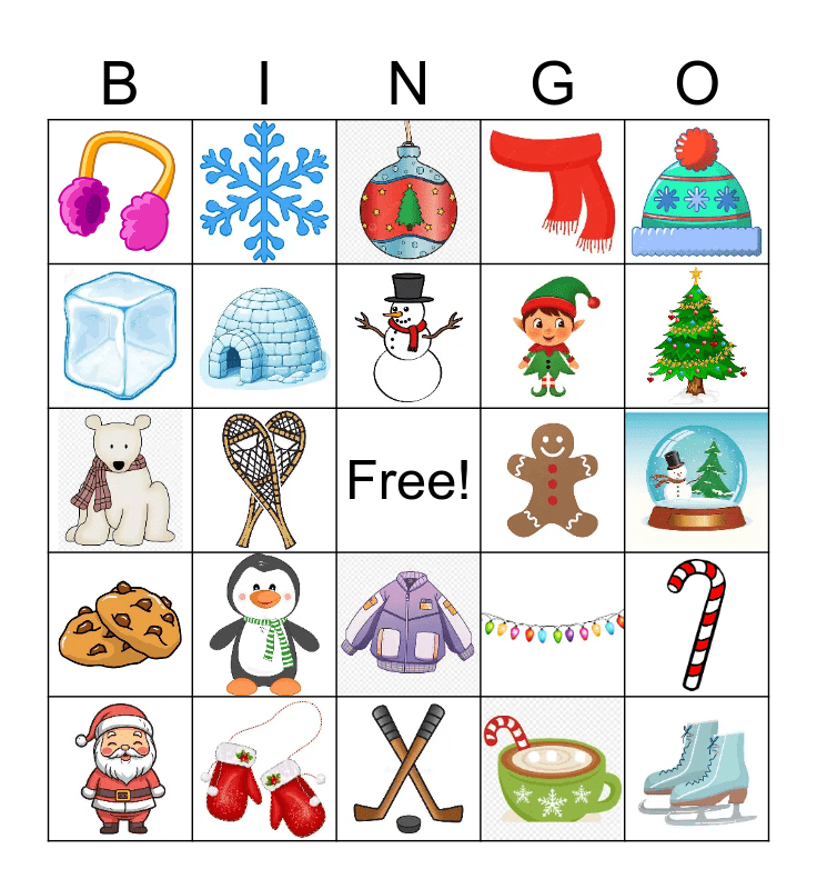 Winter Bingo Card