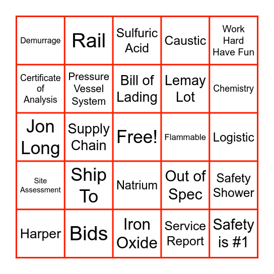 PVS BINGO Card