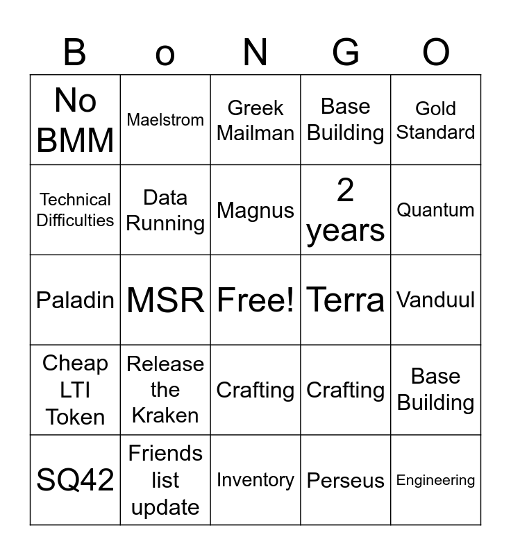 Donuts ESS CEE Bingo Card