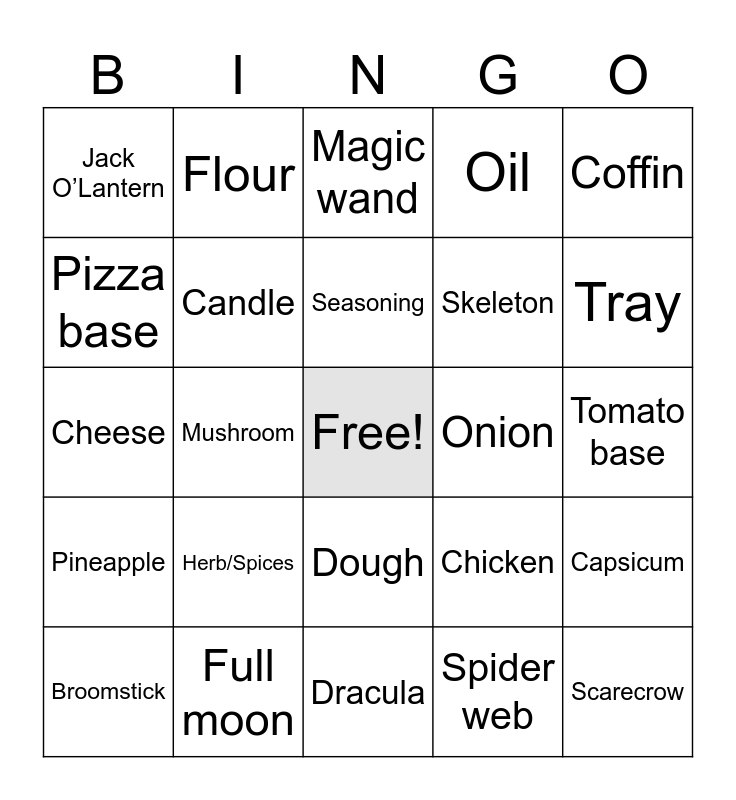 HALLOWEEN WORKSHOP BINGO Card
