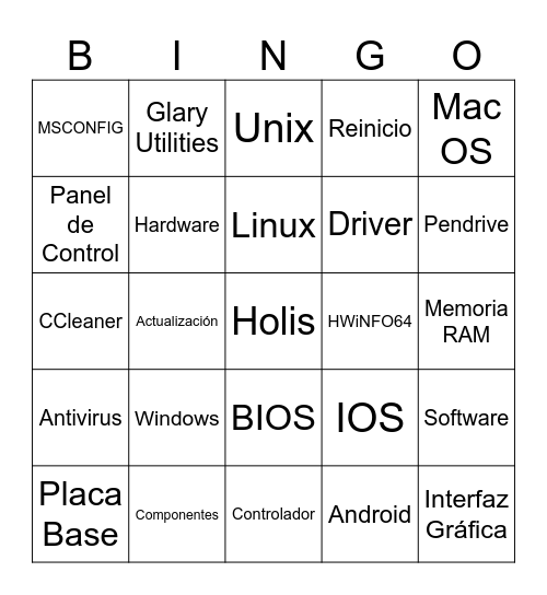Bingo Software Bingo Card