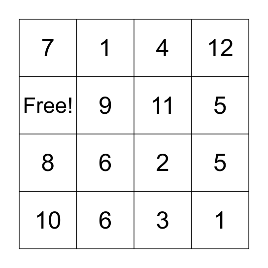 Cover Your Board Bingo Card