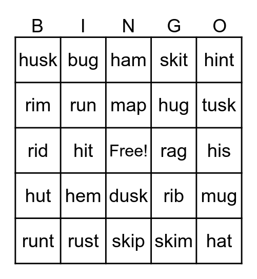 UFLI LESSONS 22-24 Bingo Card