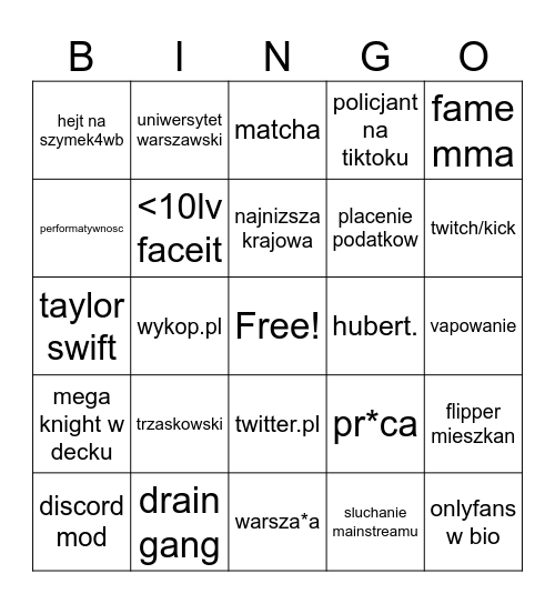 CWEL BINGO Card
