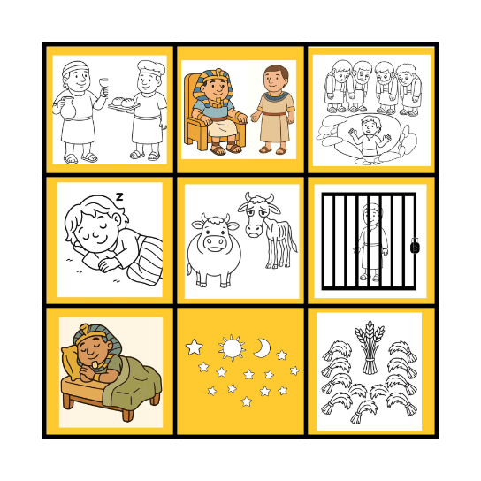 Joseph 3 in a Row Bingo Card
