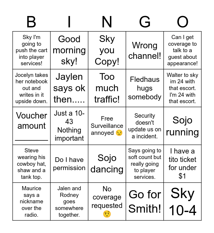 Security Bingo Card