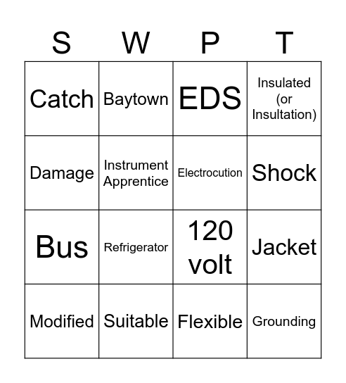 44 BINGO Card