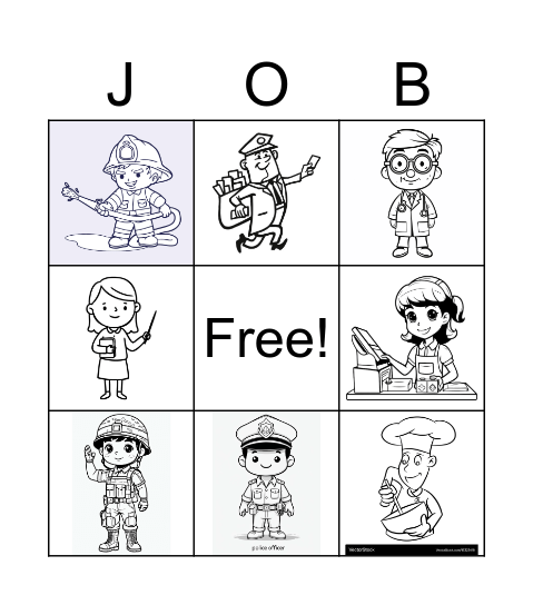 Job Bingo Card