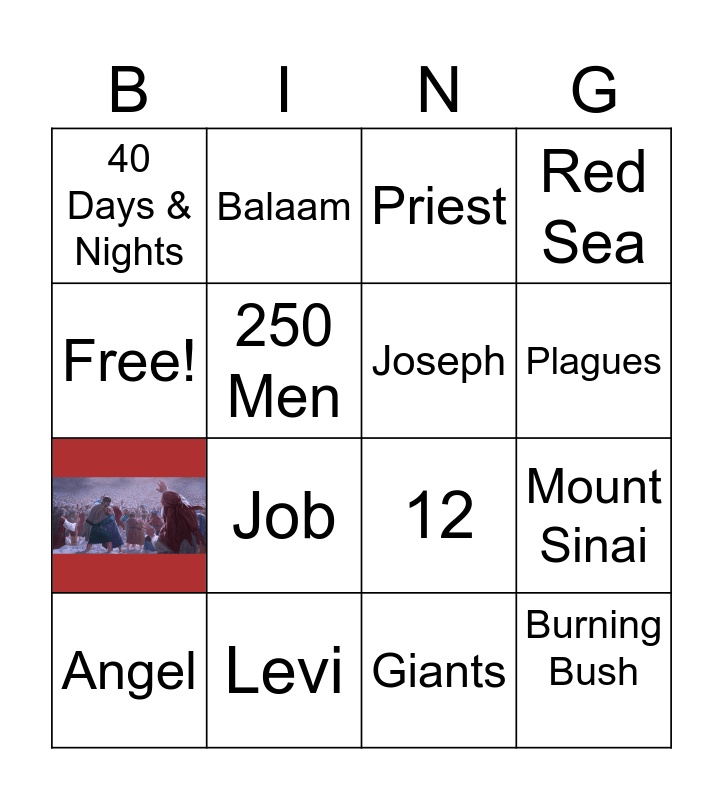 BIBLE CHARACTER BINGO Card
