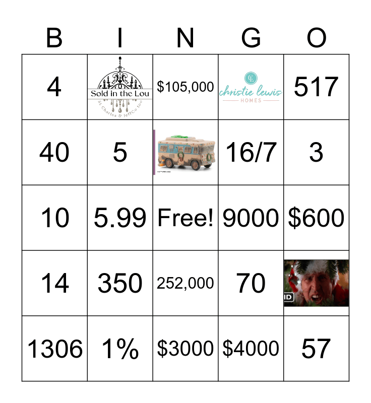 Real Estate Bingo Card