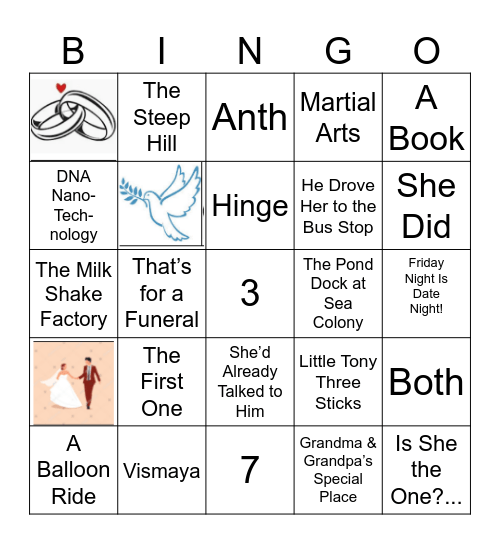 ANTH & VIS - BRIDAL SHOWER BINGO! Bingo Card