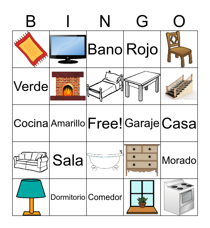 La Casa Bingo Card
