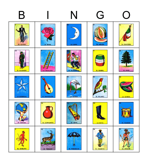 Lotería Bingo Card