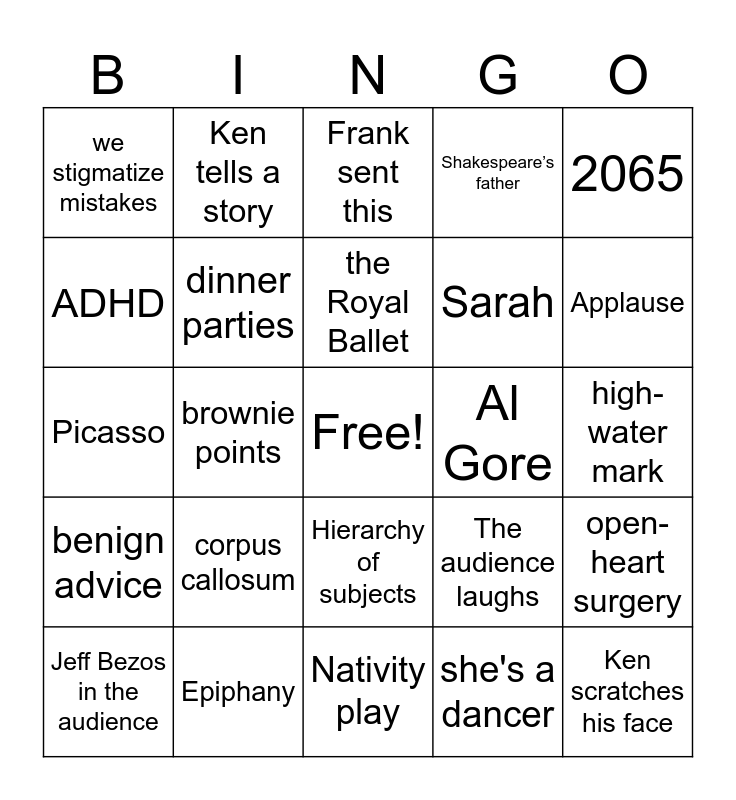 Do school kill creativity? Bingo Card