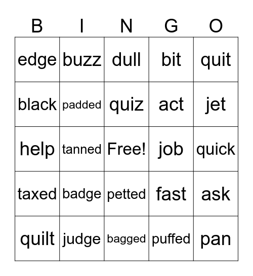 cvc digraph ed Bingo Card