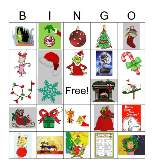 GRINCH BINGO Card