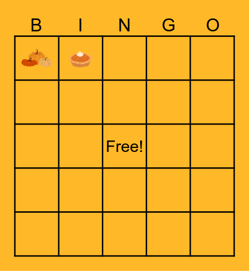 Autumn Bingo Card