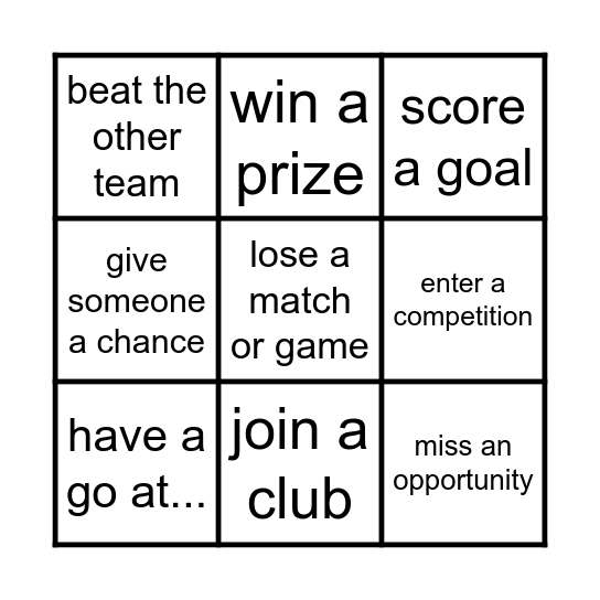 Prepare 5 unit 3 Tic Tac Toe Bingo Card