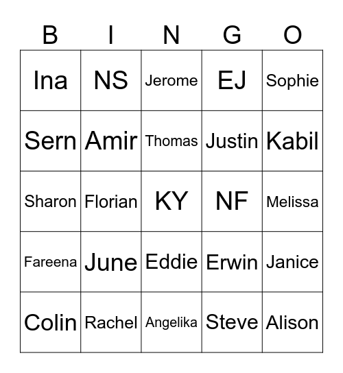 Order 66 Bingo Card