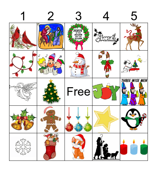 MERRY CHRISTMAS BINGO Card