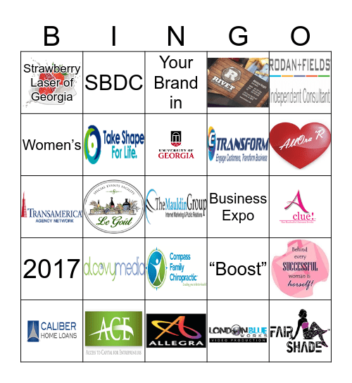 SBDC Women's Event Vendor Bingo Card