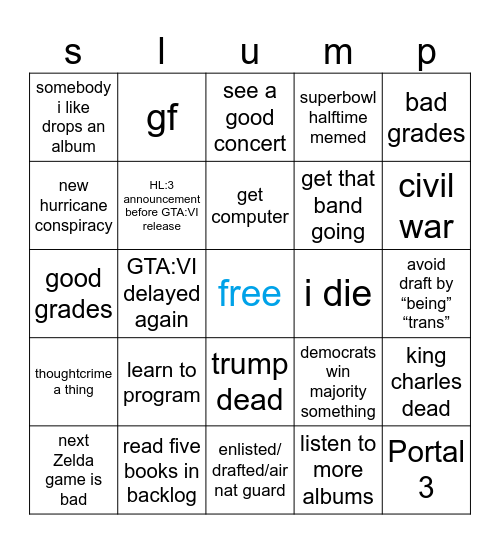 2026 Bingo Card