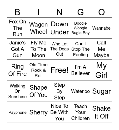 Multi Decades #1 Bingo Card