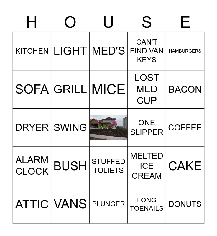 HOUSE BINGO Card