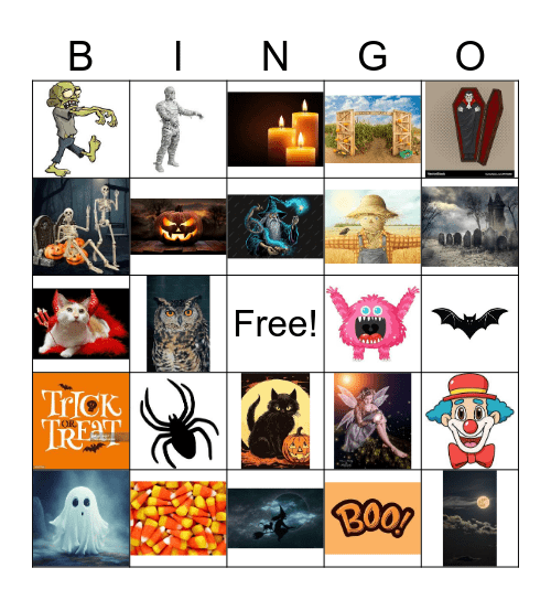 ASL HALLOWEEN Bingo Card