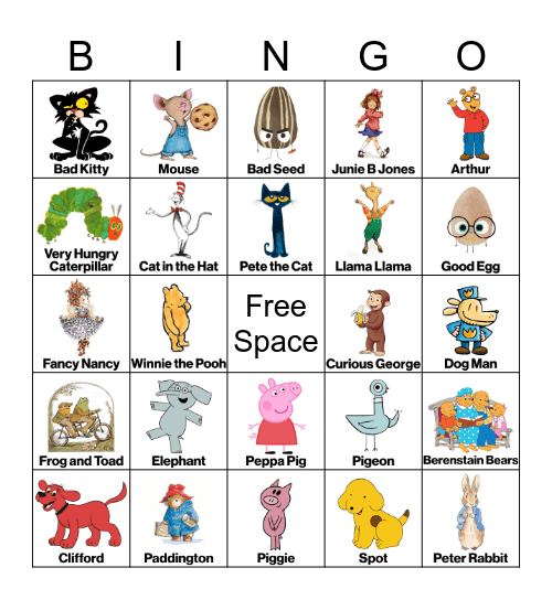 Character Bingo Card