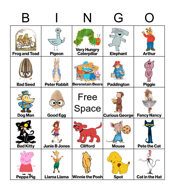 Character Bingo Card