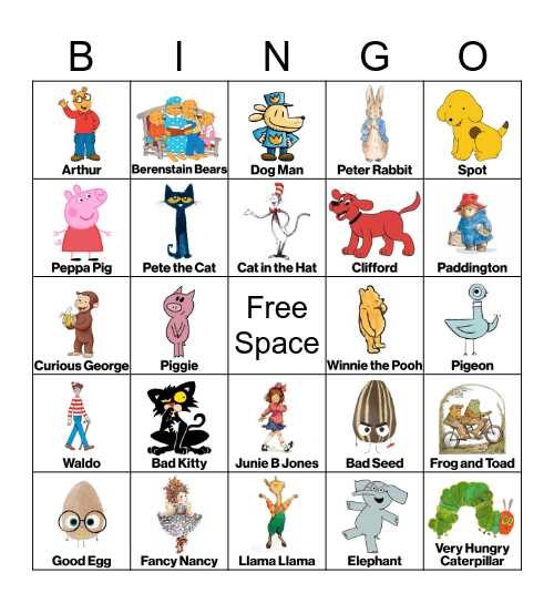 Character Bingo Card