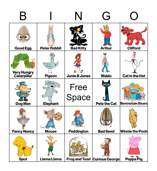 Character Bingo Card