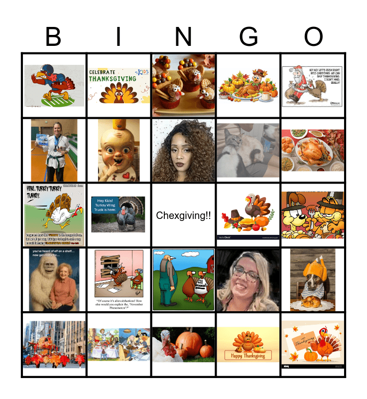 Chexgiving! Bingo Card