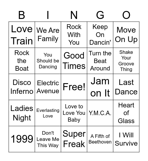 C3 - Disco Again Bingo Card