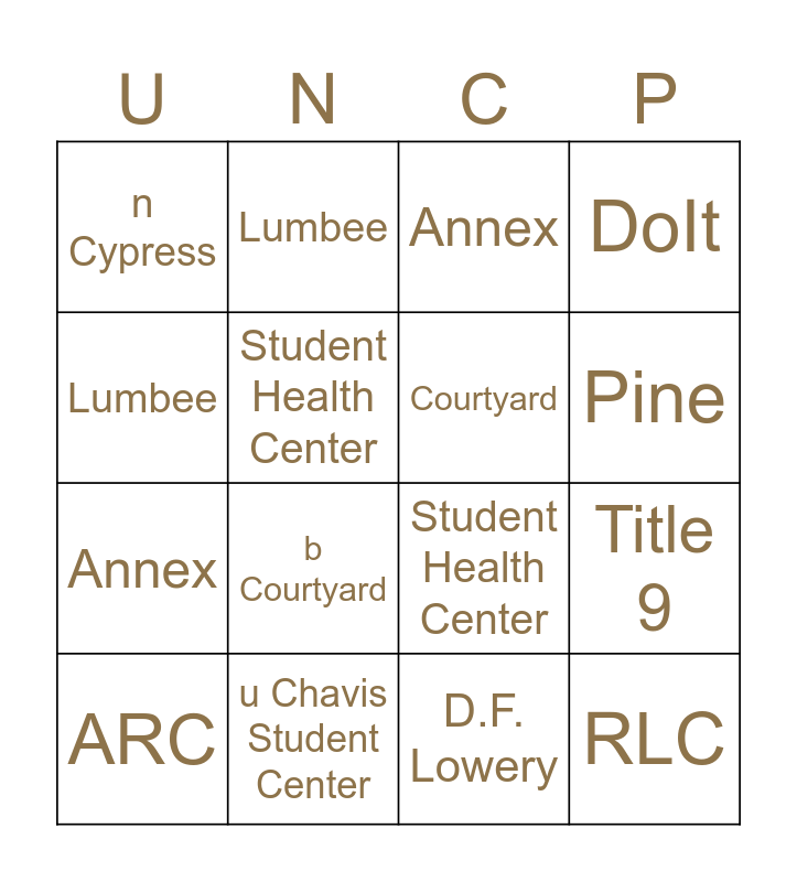 BINGO WITH A TWIST Bingo Card