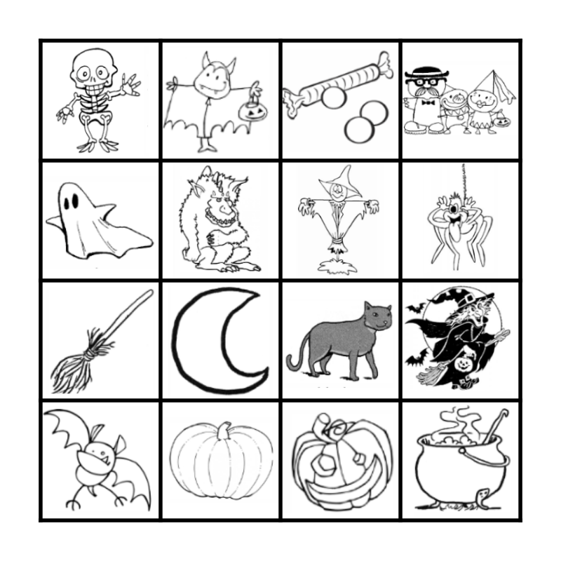 BINGO ! Halloween vocabulary Bingo Card