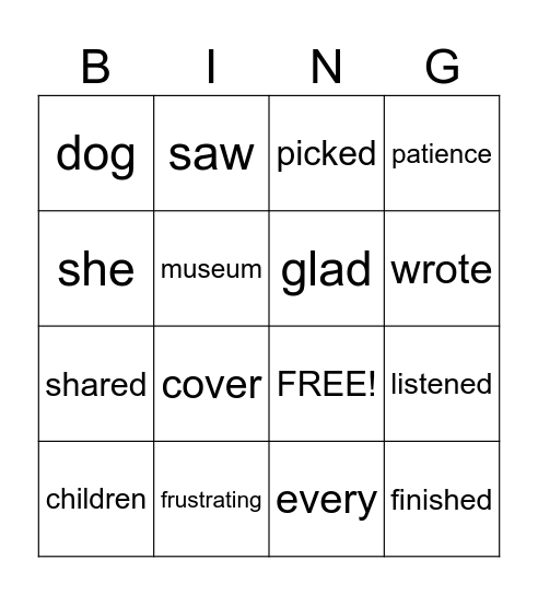 Book Bingo Card