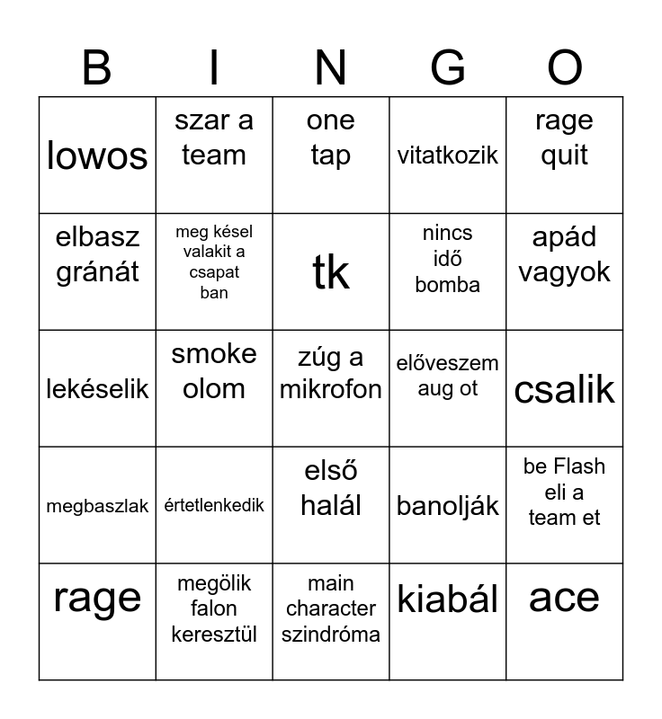 Kiss buzi bingo = kisgo Bingo Card
