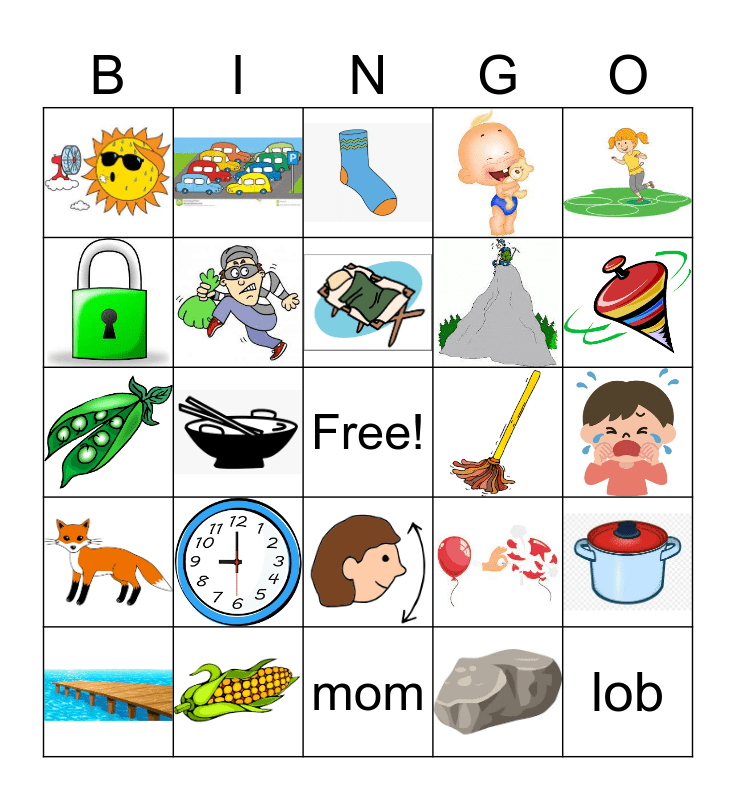 Short O Bingo Card