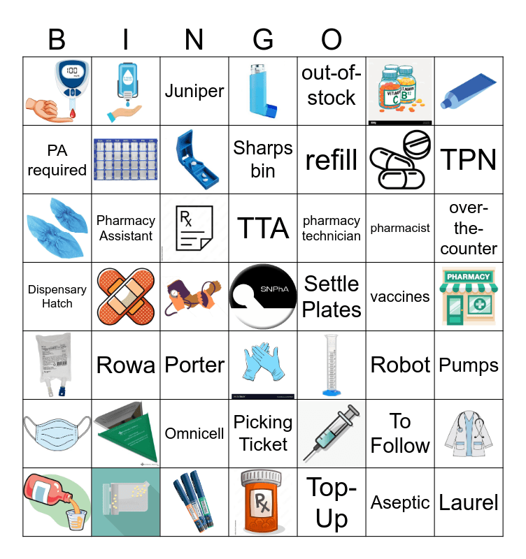 Pharmacy Bingo Card