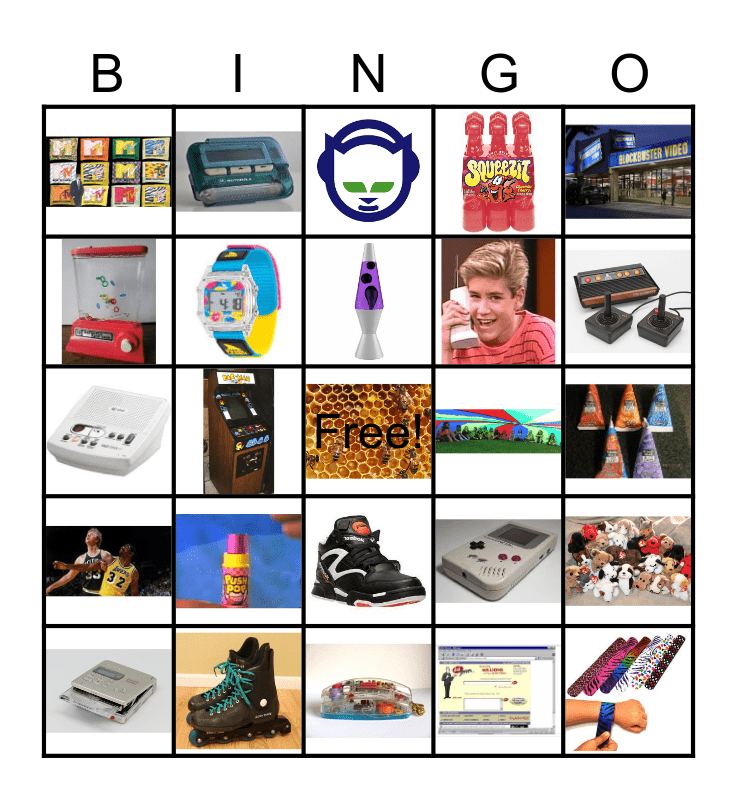 Throwback Bingo Card