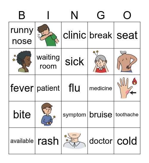 Illness BINGO Card
