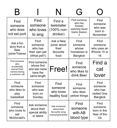 Bingo Card